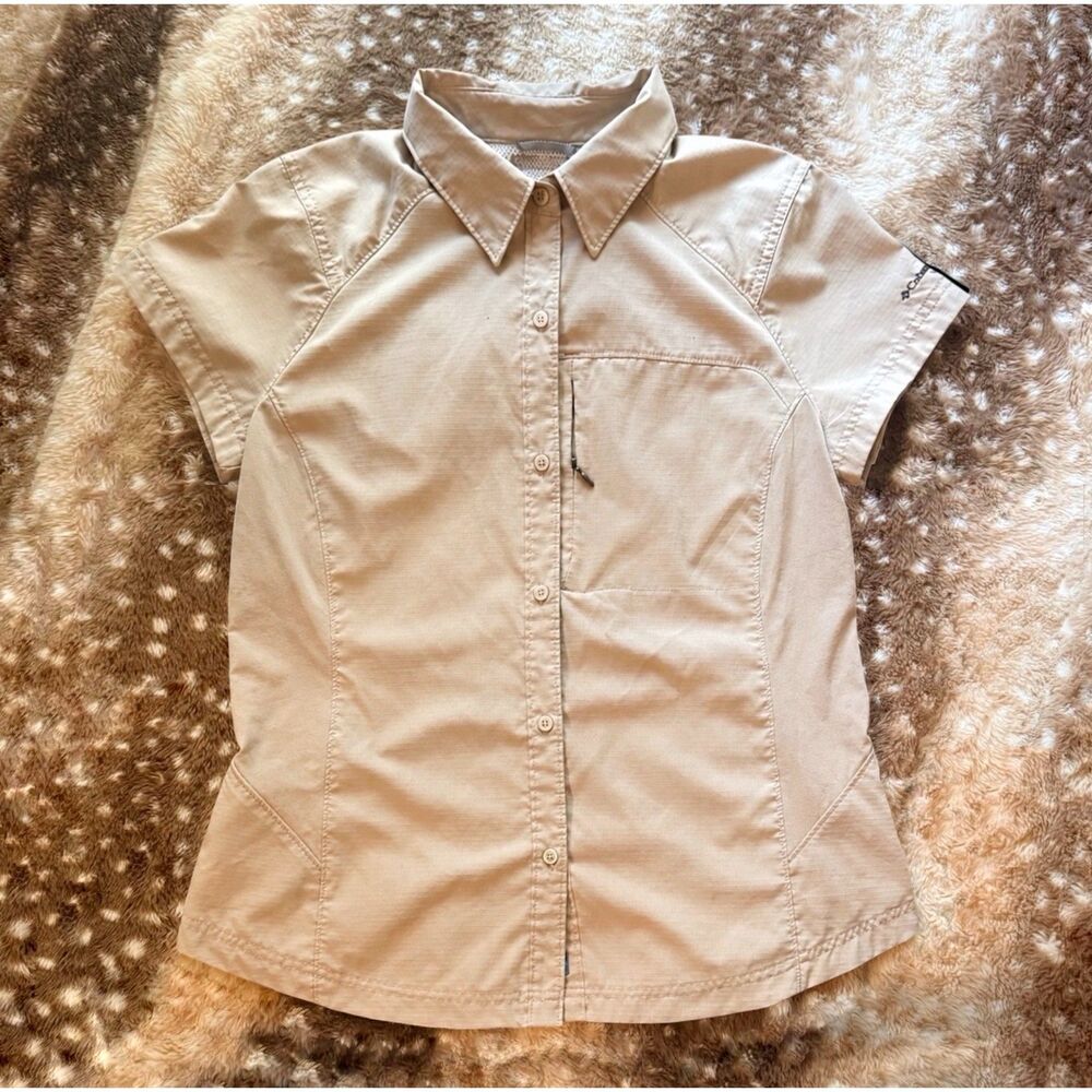 Columbia | Tops | L Columbia Silver Ridge Womens Beige Hiking Fishing ...